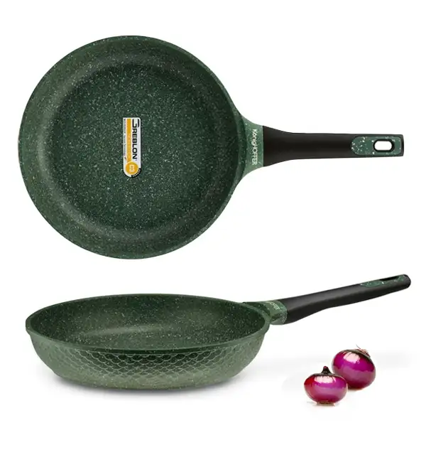 KönigHOFFER GREEN HUSK Patelnia granitowa 28 cm / indukcja / powłoka ...